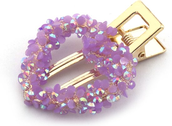 Haarspeld Hartje Glitter - Haarclip - 4 cm - Paars | bol.com