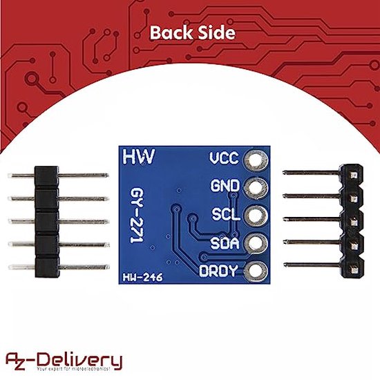 AZDelivery 5 x GY-271 Kompas Module Kompas Magneet Sensor compatibel ...