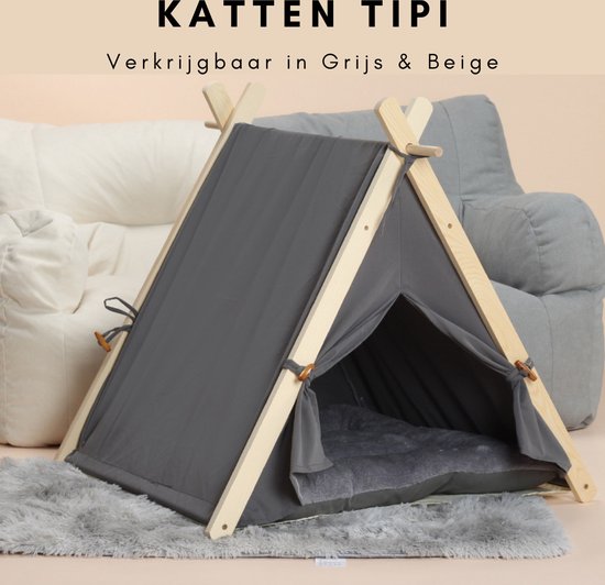 Katten tipi - Katten tent - Katten huisje - Huisdieren tent - 4 ...