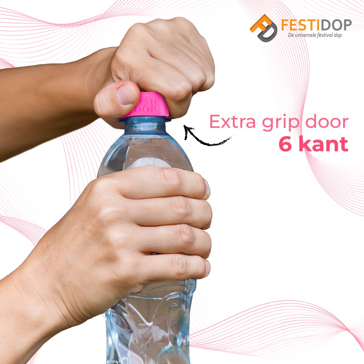 Festidop® Roze - Festival dop - Partydop - Universele dop - Partycap ...