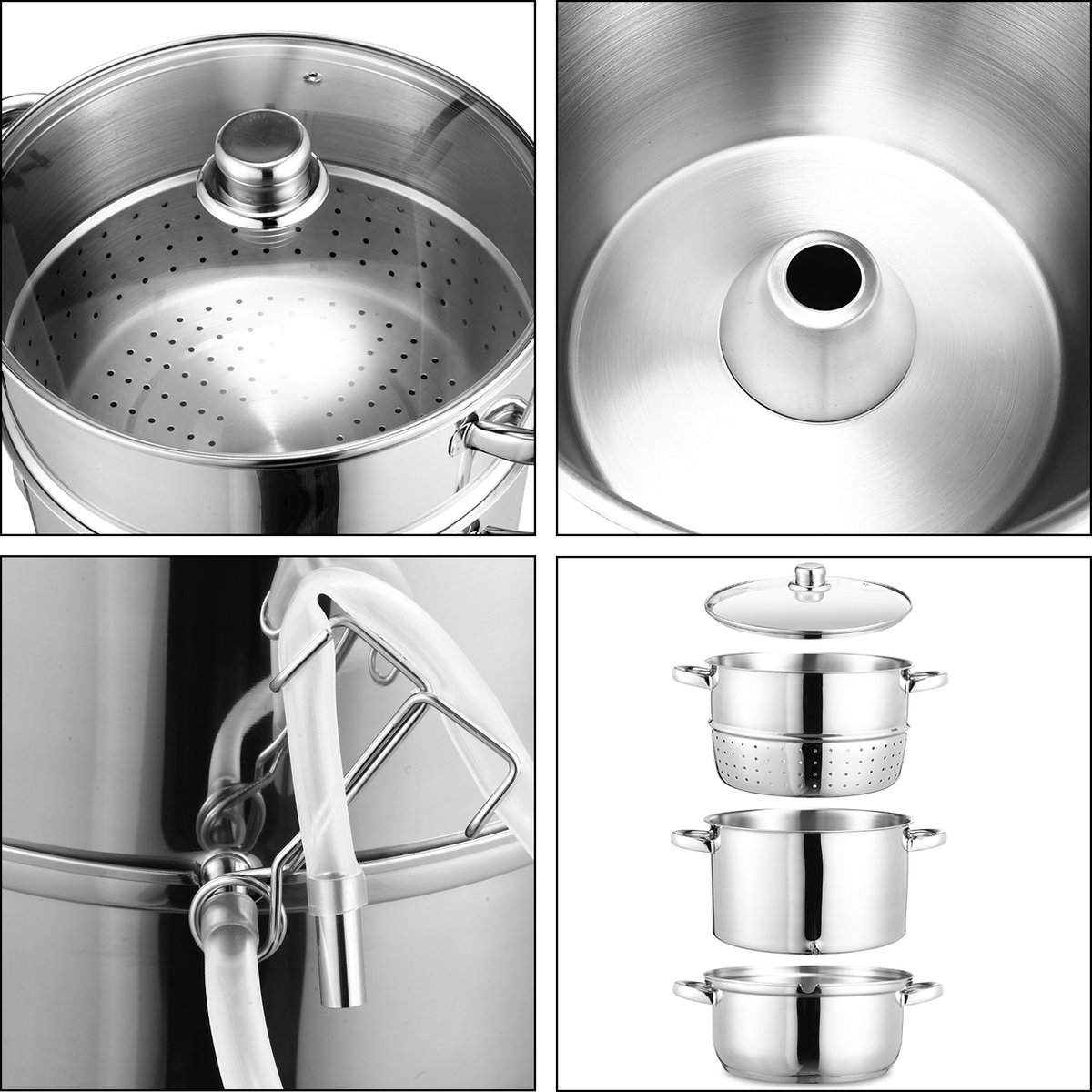 Stoomextractor - Sapcentrifuge roestvrij staal - Ø 26 cm - RVS ...