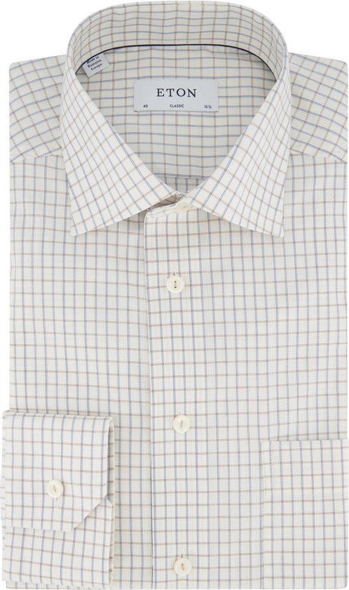 Eton overhemd cream katoen - 42 | bol.com