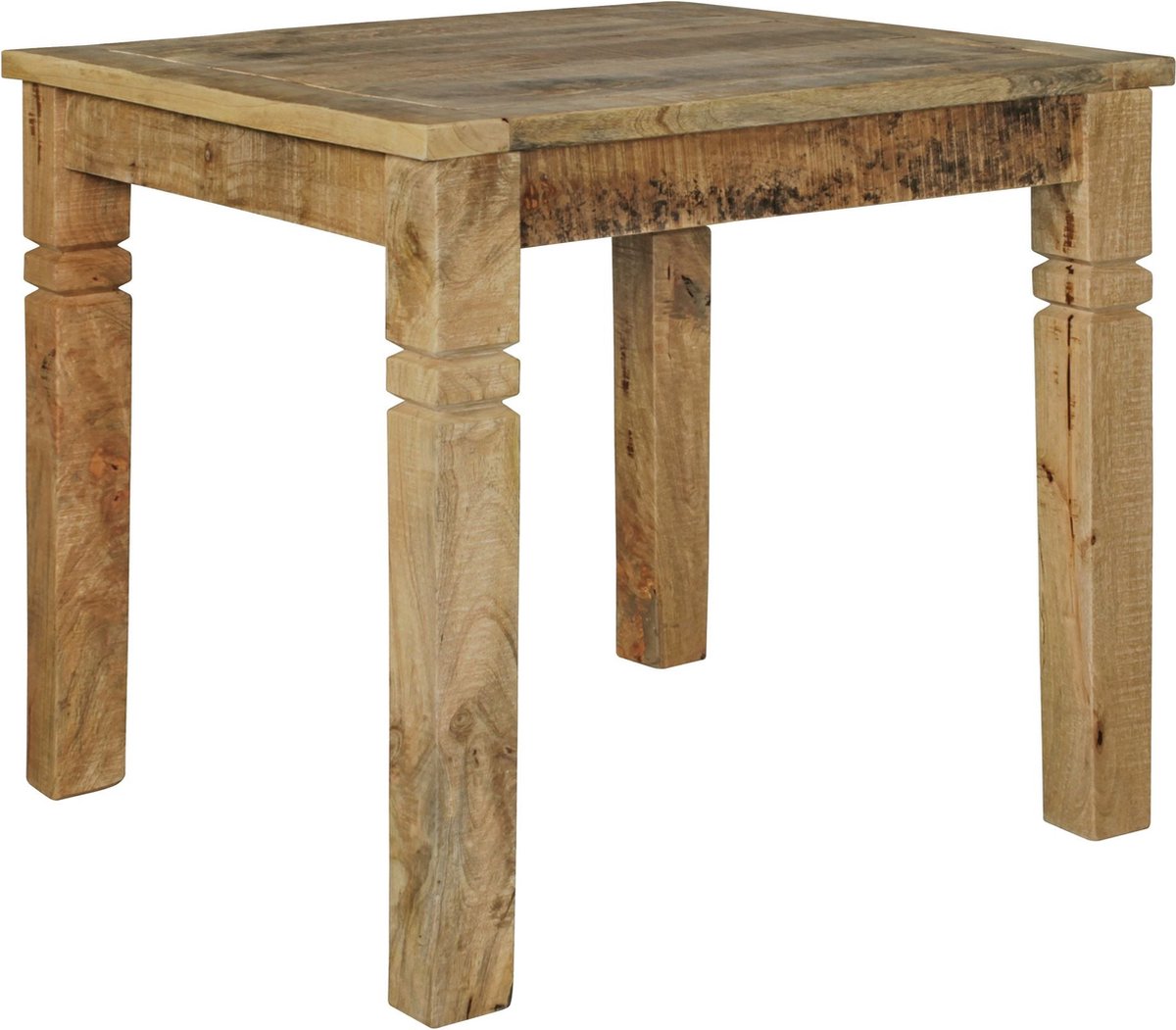 Rootz tafel 80 x 80 x 76 cm Mango massief hout vierkant - Rustieke ...