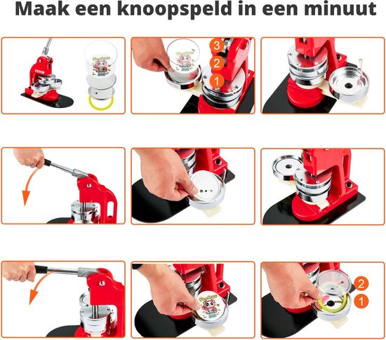 Arvona Buttonmaker - Badge Maker - Buttons Maker - Buttons Zelf Maken ...