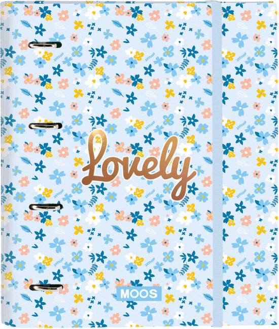 Ringmap Moos Lovely A4 Licht Blauw (27 x 32 x 3.5 cm) | bol