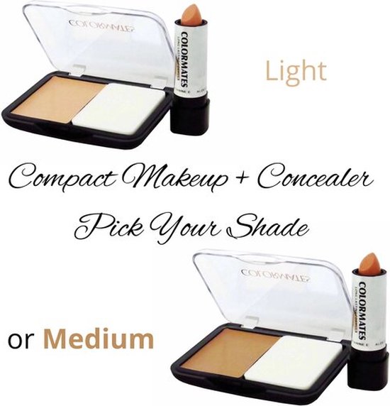 Colormates - Compact Makeup & Concealer - 7128 - Light - 10 g | bol