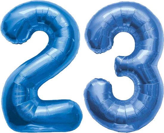 Folieballon Cijfer 23 Blauw 86 cm | bol.com