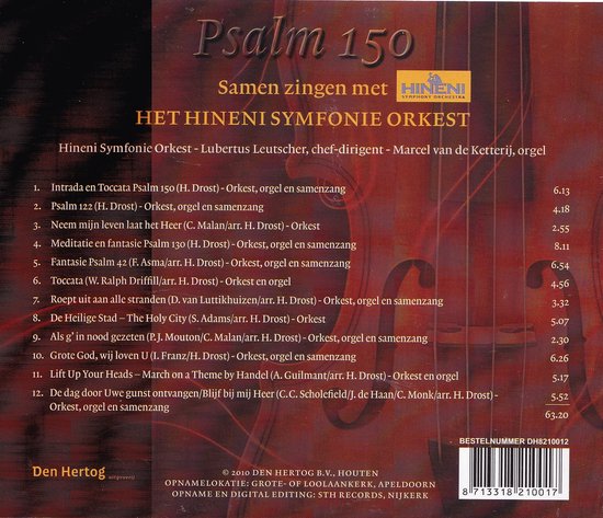 Psalm 150 - Samen zingen met het Hineni Symfonieorkest o.l.v. Lubertus ...