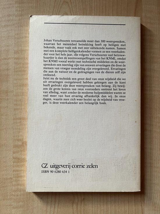 Weerspreuken, Verschuuren | 9789062806348 | Boeken | bol