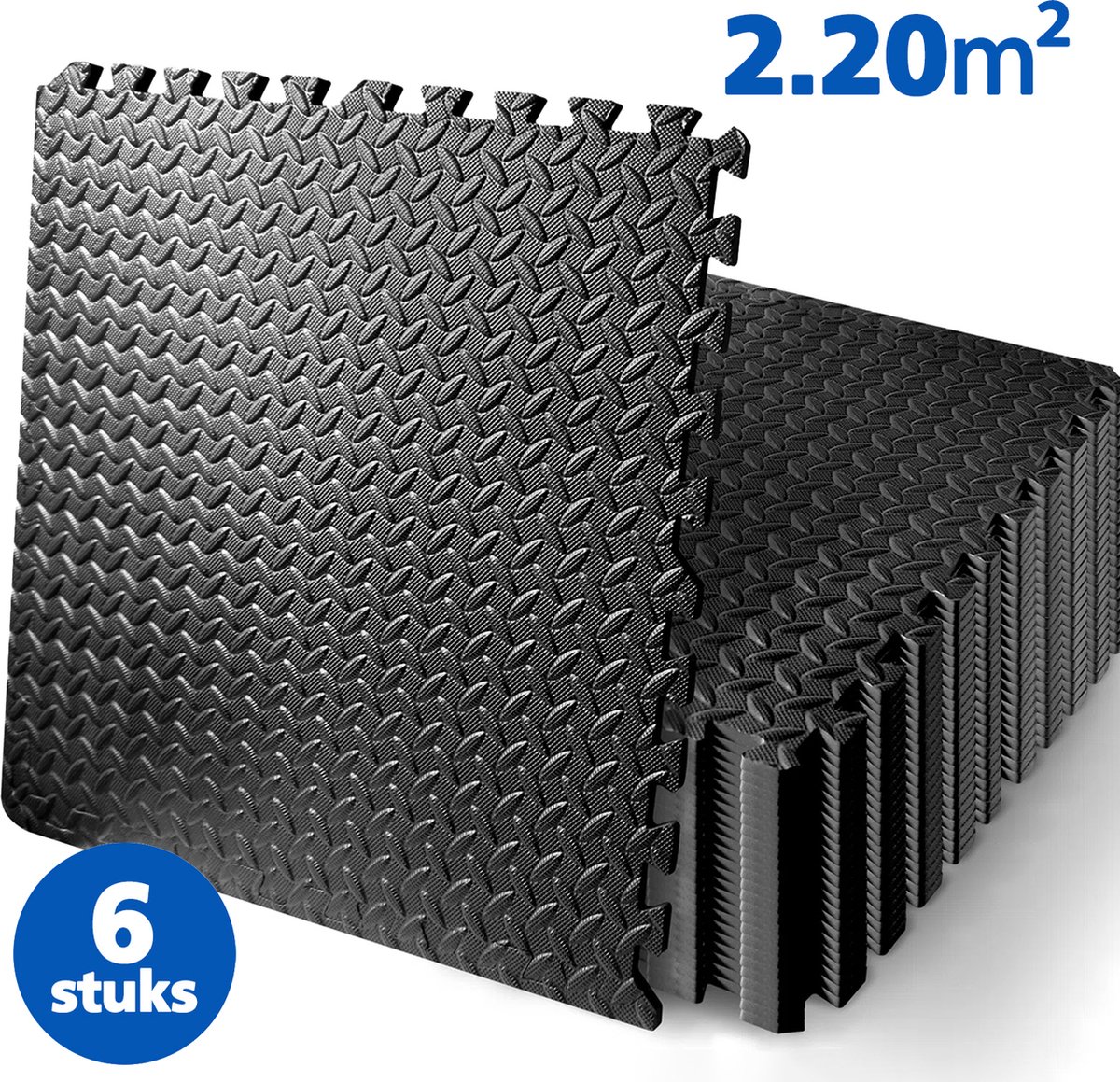 SWILIX® Sport puzzelmatten - Sportmatten - 6 Stuks van 60 x 60 x 1,1cm ...