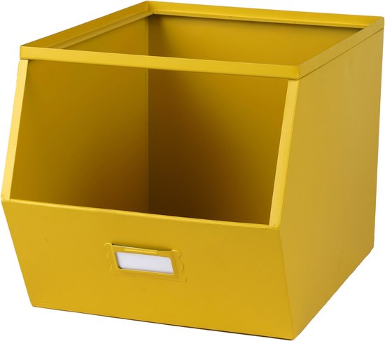 Urban Living Stapelbare opbergmand - Open Metal Box - 23 x 32 x 21 cm ...