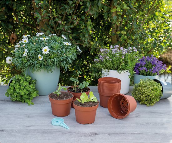 SOGO Plastic Potje Terra Kleur 13 cm 12 stuks | bol