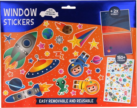 Raamstickers 'Ruimte' 150 Stuks - Raamstickers voor Kinderen ...