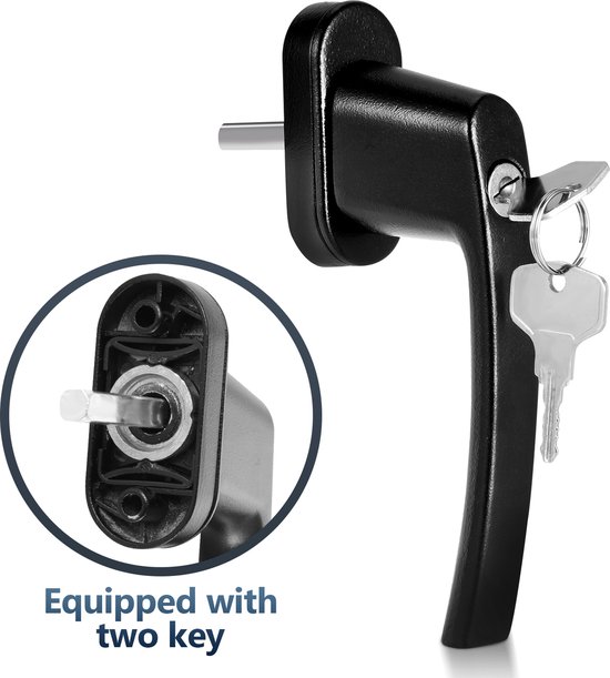 Afsluitbare raamkruk - 4 stuks - Inclusief sleutel en schroeven ...