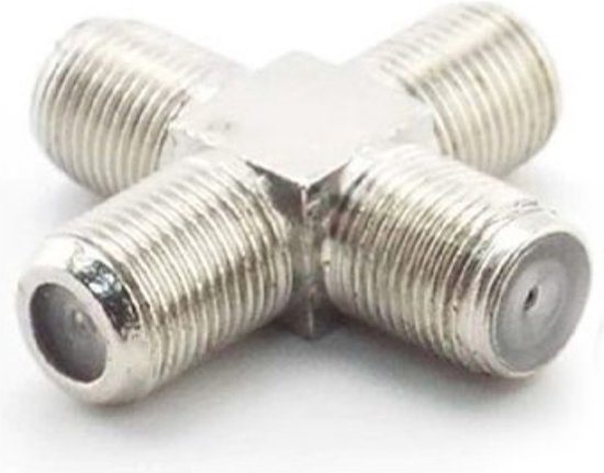 F-connector splitter - F-connector female naar 3x F-connector female ...