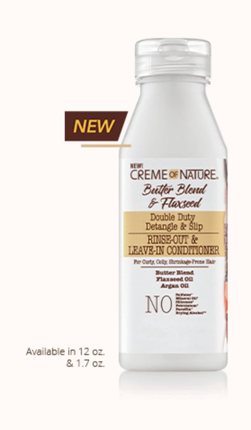 Creme of Nature butter blend & flaxseed leave in conditioner 355ml | bol