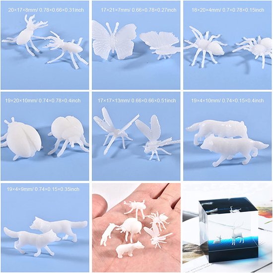 26 stuks 3D epoxy siliconen mal vulpen mini insect tie gietvorm vulpen ...