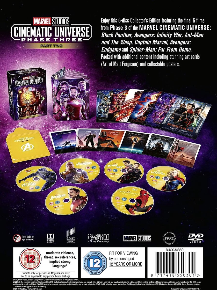 Marvel Studios Cinematic Universe: Phase Three - Part Two (Dvd), Lupita ...