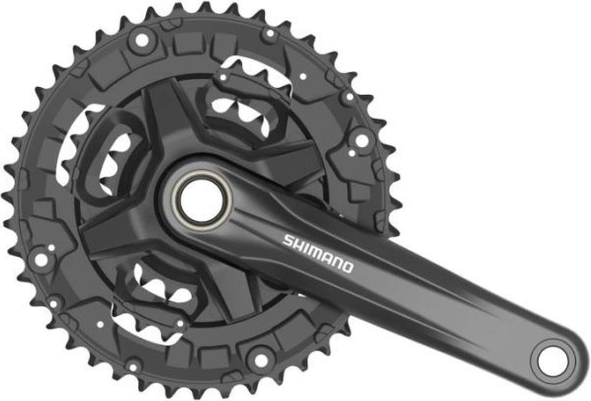 Crankstel 3 x 9 speed Shimano MTB/Trekking FC-MT210 175/44-32-22T Hollowtech 2 - zwart | bol