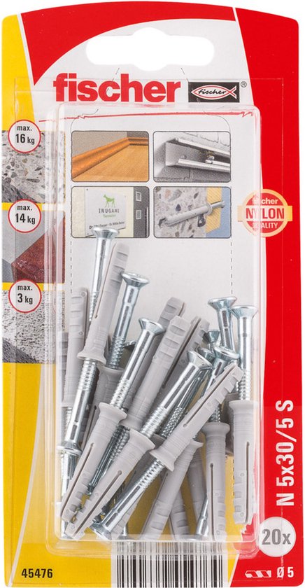 Fischer DHZ N8x80/40ZK nagelpluggen met(10x) 52252 | bol