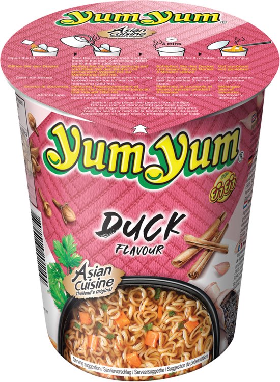 Yum Yum Instant Noodles Eend Cup 36 x 70 g | bol