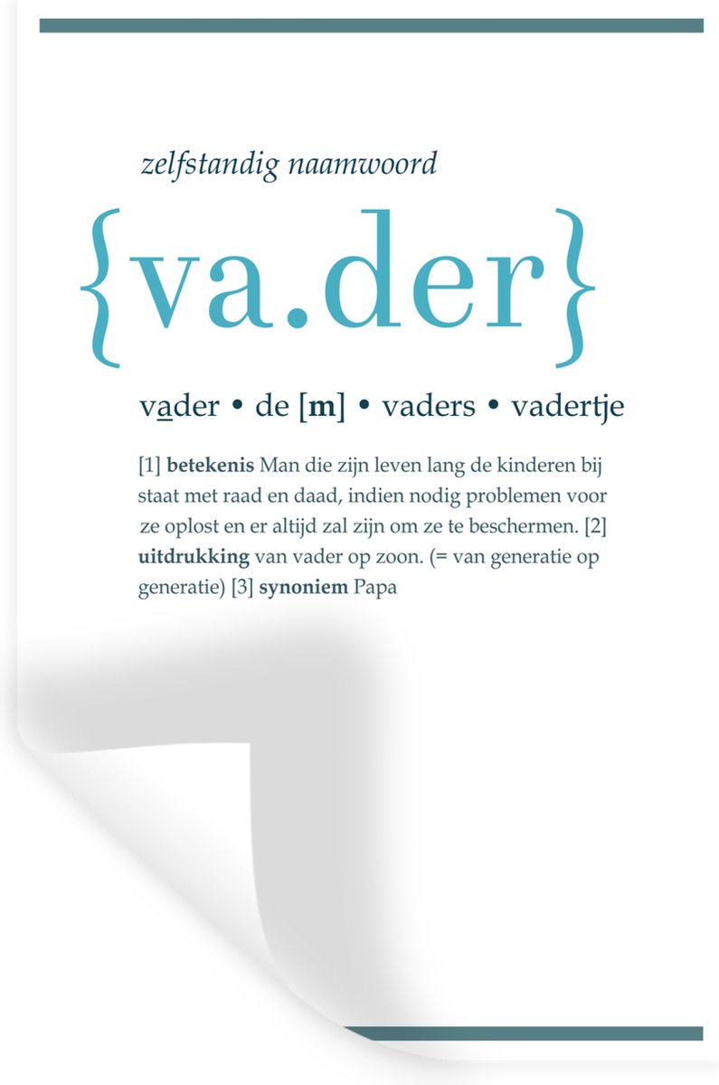 Muurstickers - Sticker Folie - Quotes - Vader definitie - Spreuken ...