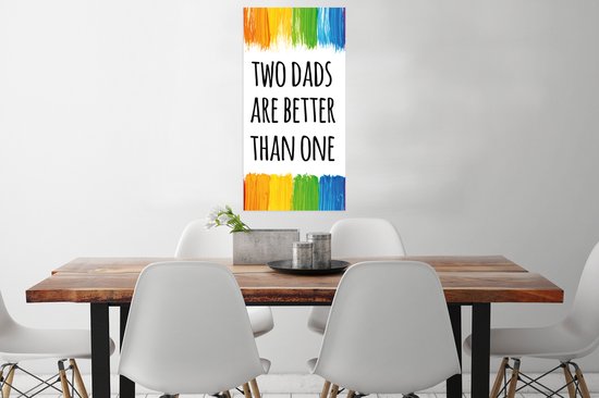 Poster Quotes - Two dads are better than one - Spreuken - Papa - 40x80 ...