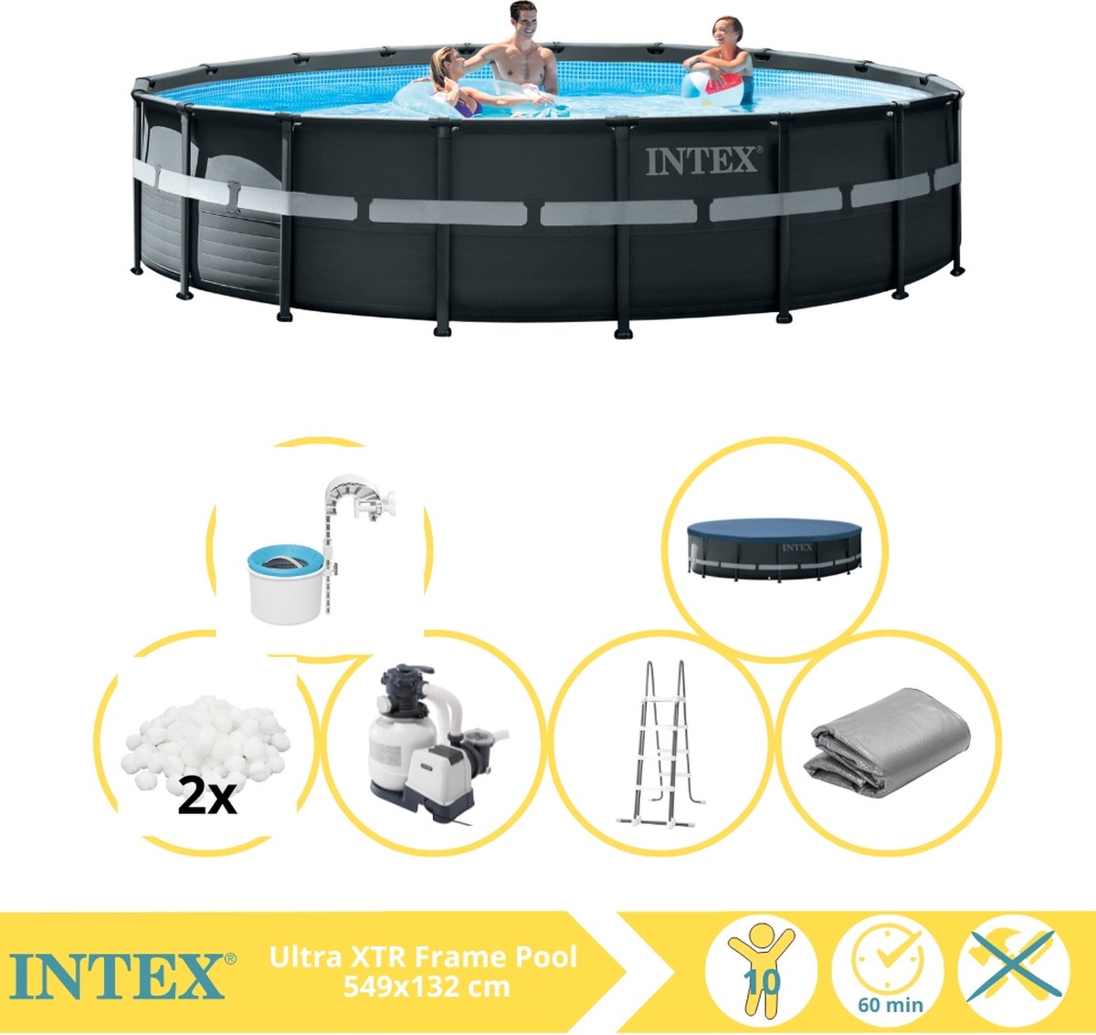 Piscine Intex Ultra XTR Frame - Piscine Hors Sol - 549x132 cm - Avec ...