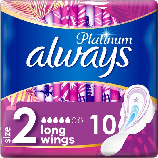 16x Always Maandverband Platinum Long 10 stuks | bol