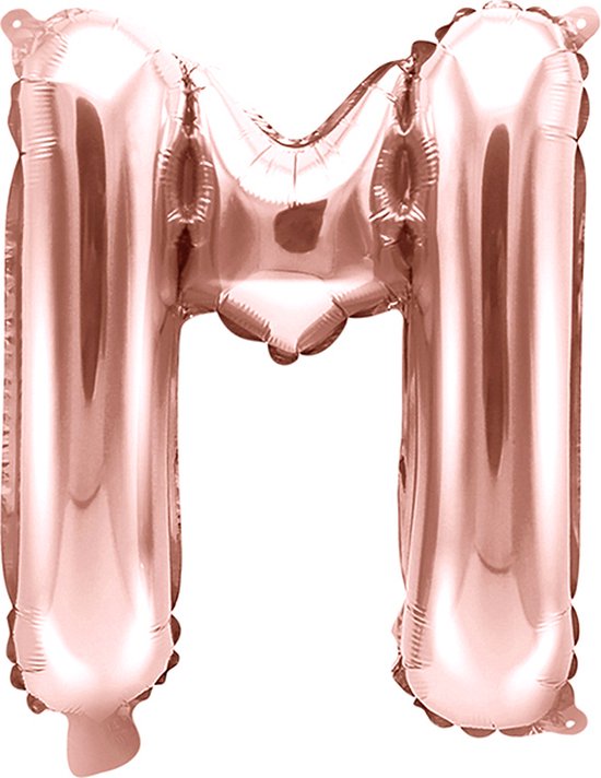 Folieballon Rose Gold Letter M (35 cm) | bol.com