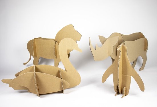 Kartonnen Zwaan - Kartonnen 3D dier - 60x27x40 cm - Dieren figuur van ...