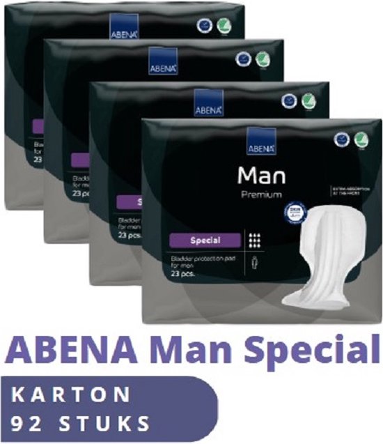 ABENA MAN PREMIUM-SPECIAL-ANATOMISCHE LUIER VOOR MANNEN-36X70CM-2800ML-BLAUW ABENA Man... | bol