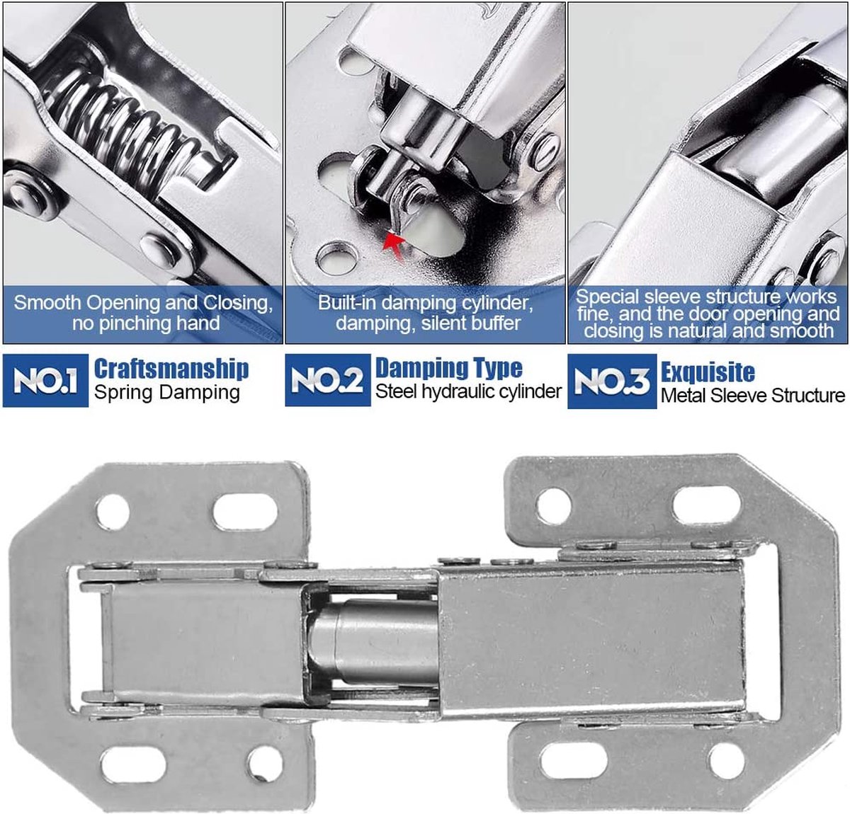 10 stks 90° hoek draaibare standaard scharnier, schroef Scharnieren ...