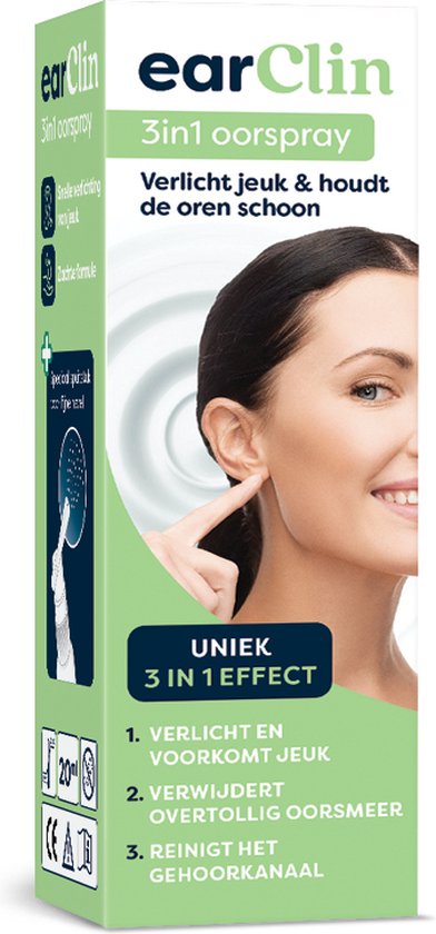 EarClin Oorspray 3in1 - 100% natuurlijk - Oorsmeer Verwijderaar ...