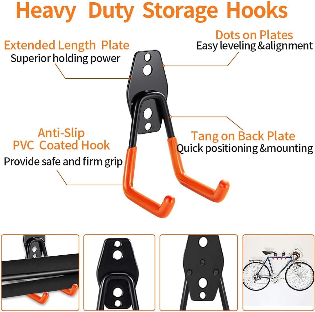 Blue 99 -Sterke Dubbele ophanghaken - 2 Pack - Garage ophanghaak ...