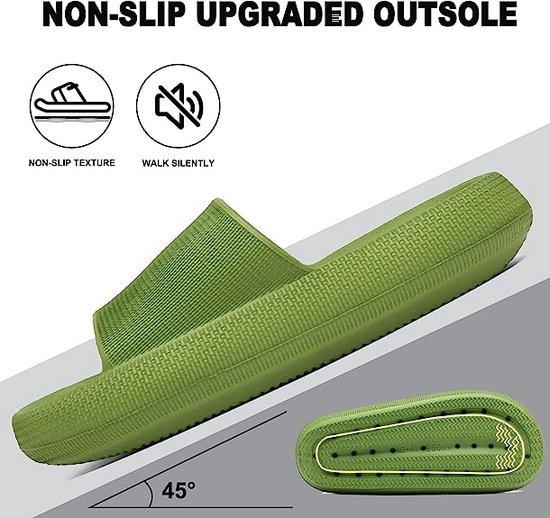 Geweo Badslippers Dame/Heren - Slippers - Waterdicht - Zwembad - Groen ...