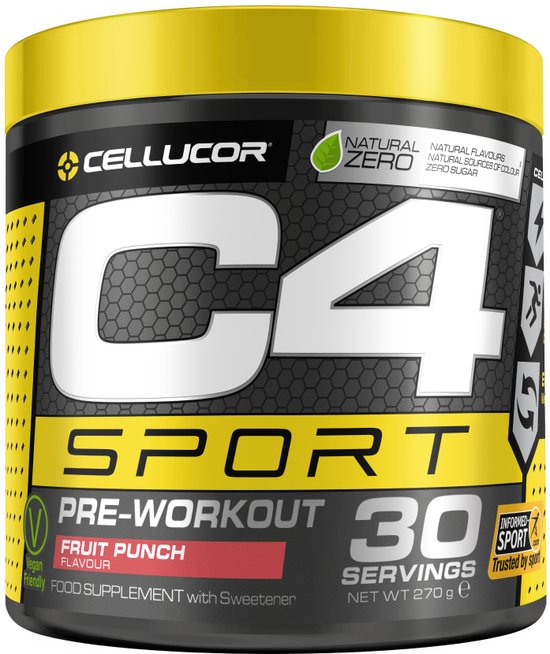 Cellucor C4 Sport Pre Workout - Fruit Punch Pre-Workout Poeder - 30 ...