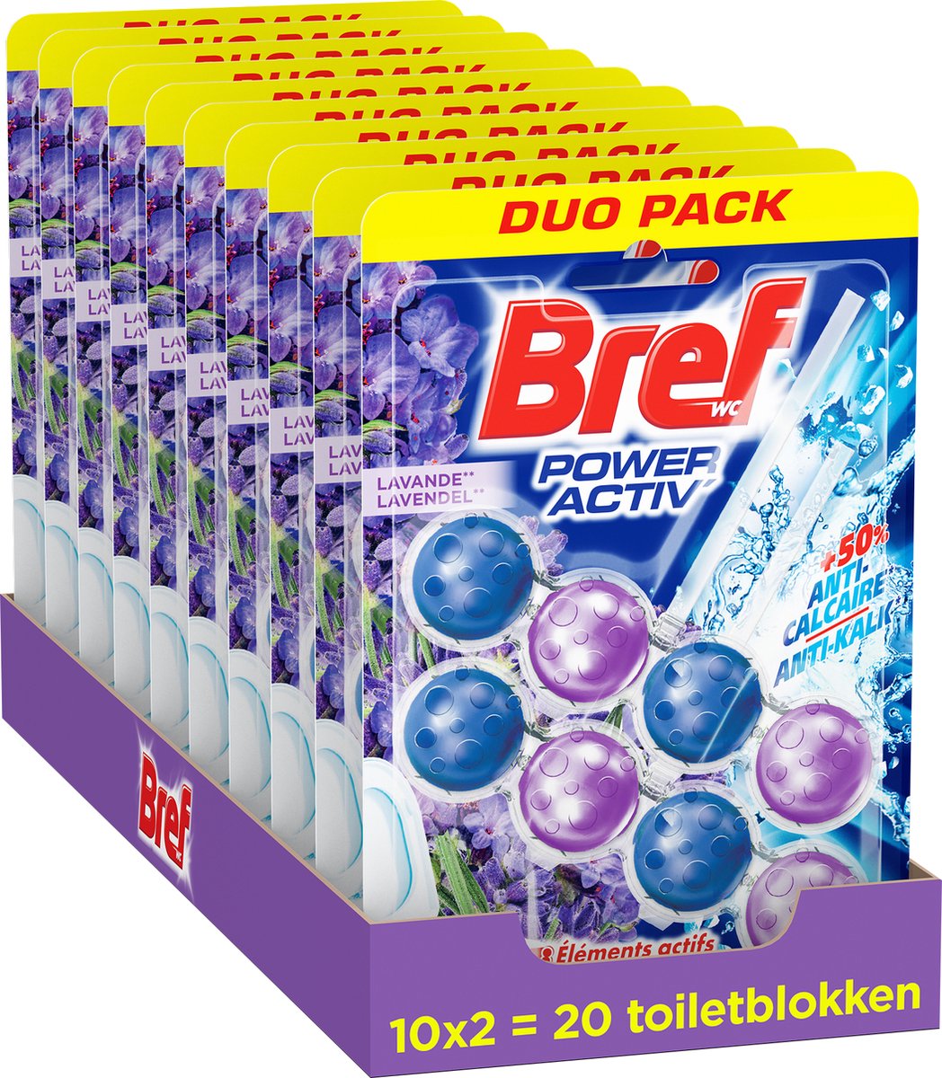 Bref WC Toiletblok - Parfum Lavender - WC Blokjes - Voordeelverpakking ...