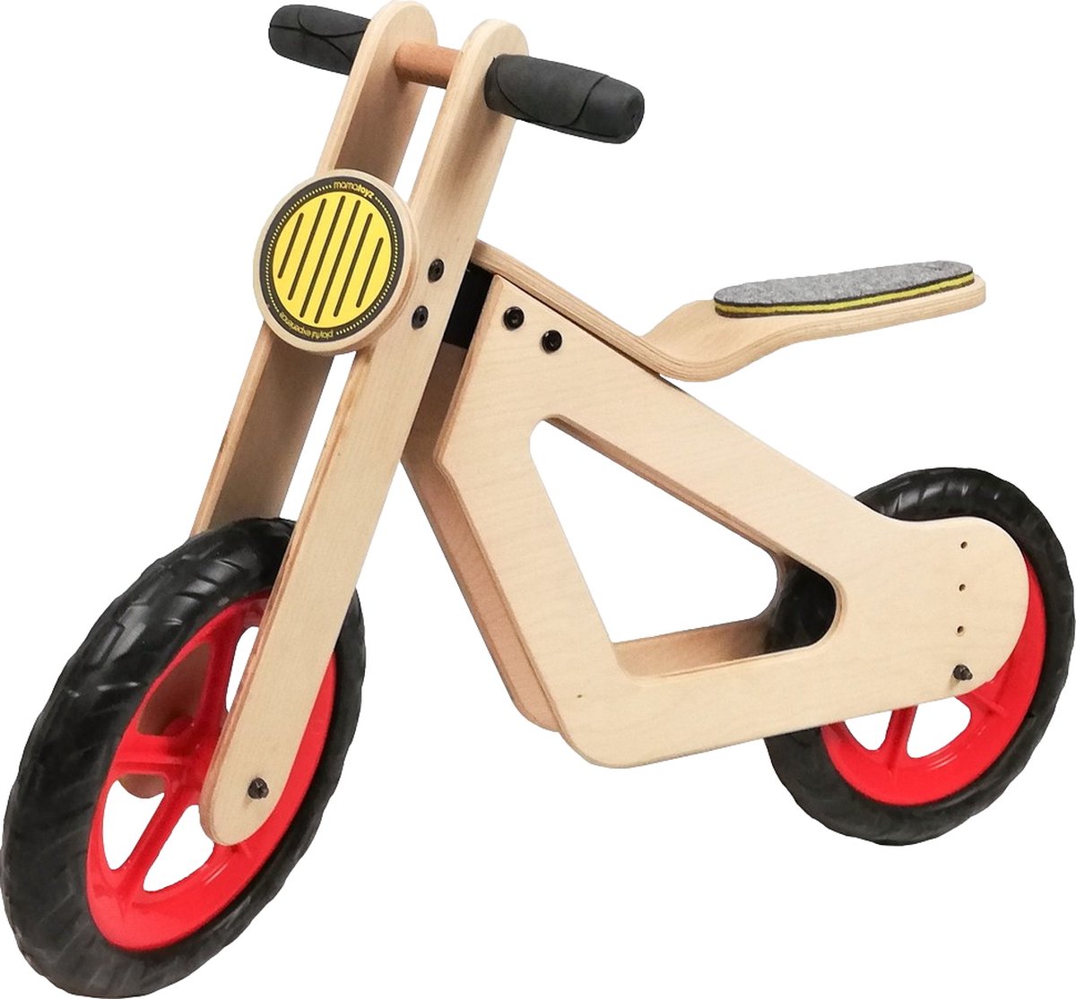 Mamatoyz Balance Bike Rood Houten Loopfiets MT06_R | bol.com