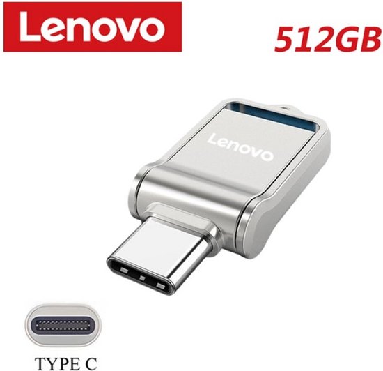 Lenovo Dual Drive Ultra 3.0 - 512Gb USB A - USB C - 150MB/sec | bol.com