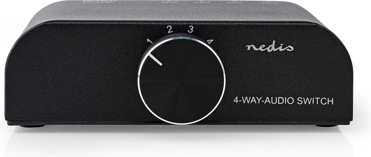 Analoge Audio-Switch - 4-Poorts poort(en) - Input: 1x 3,5 mm Audio ...