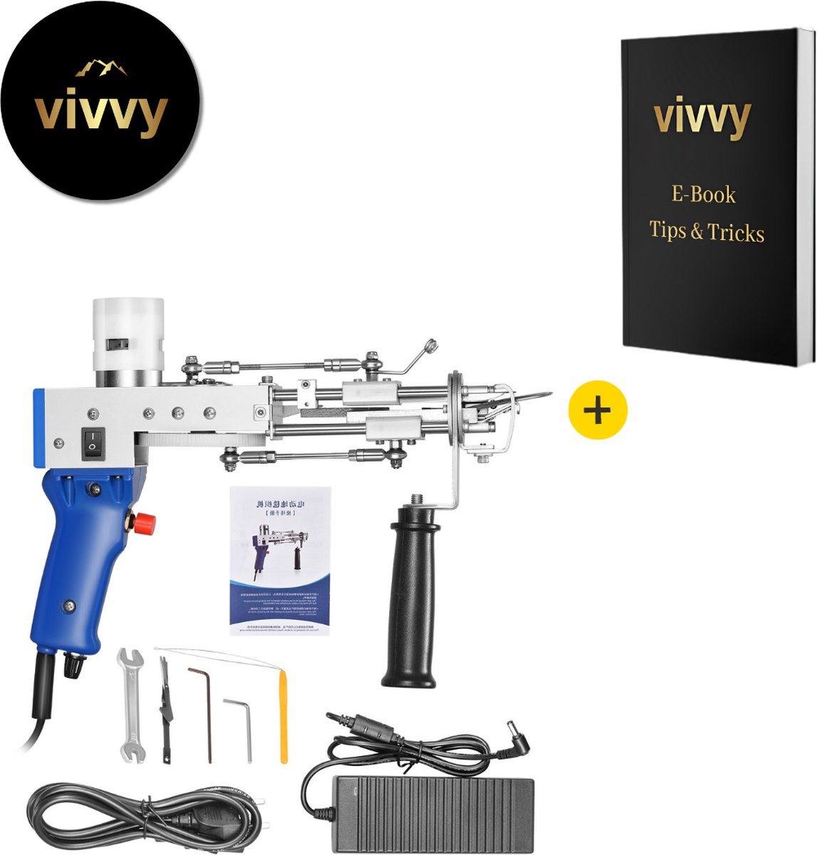 Borduurmachine - Tufting Gun 2 In 1 - Tufting Gun Beginnerspakket - 100 ...