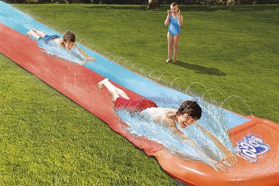 Chad Valley Water Sprinkler Dubbele waterglijbaan - glijmat - water ...