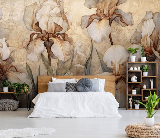 Vliesbehang - Fotobehang - Bloemen - Natuur - Modern - Iris - Bloem ...