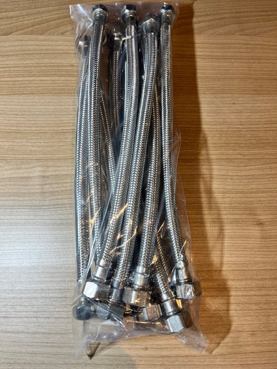 10x Flexibel water 1/2Fx3/8F 30cm inox aanvoerflexibel kraanflexibel ...