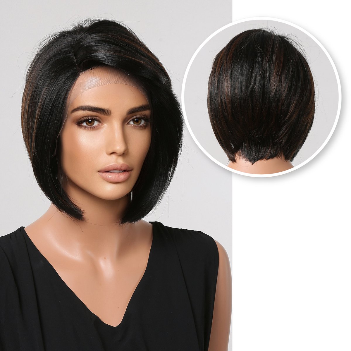 SassyGoods® Luxe Pruik Lace Wig - Pruiken Dames Kort Haar - Haarwerk ...