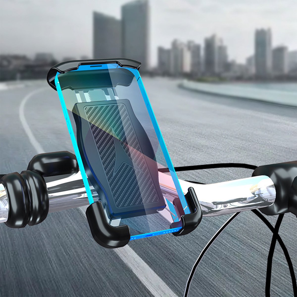 Telefoonhouder Fiets - 360 graden Draaibaar - Telefoon Houder Motor ...