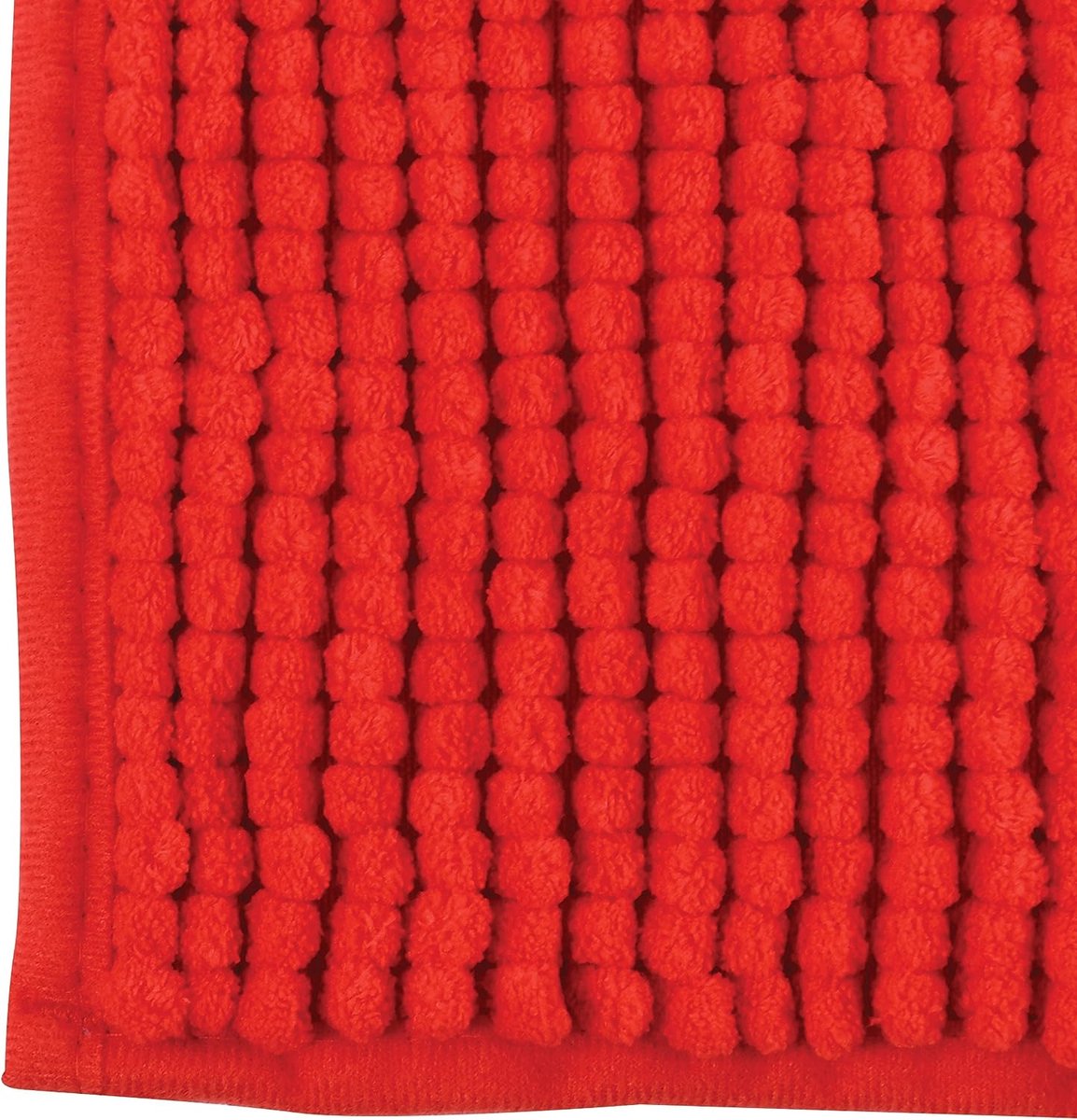 Badmat badmat douchemat chenille hoogpolig badmat 40x60 cm – rood | bol