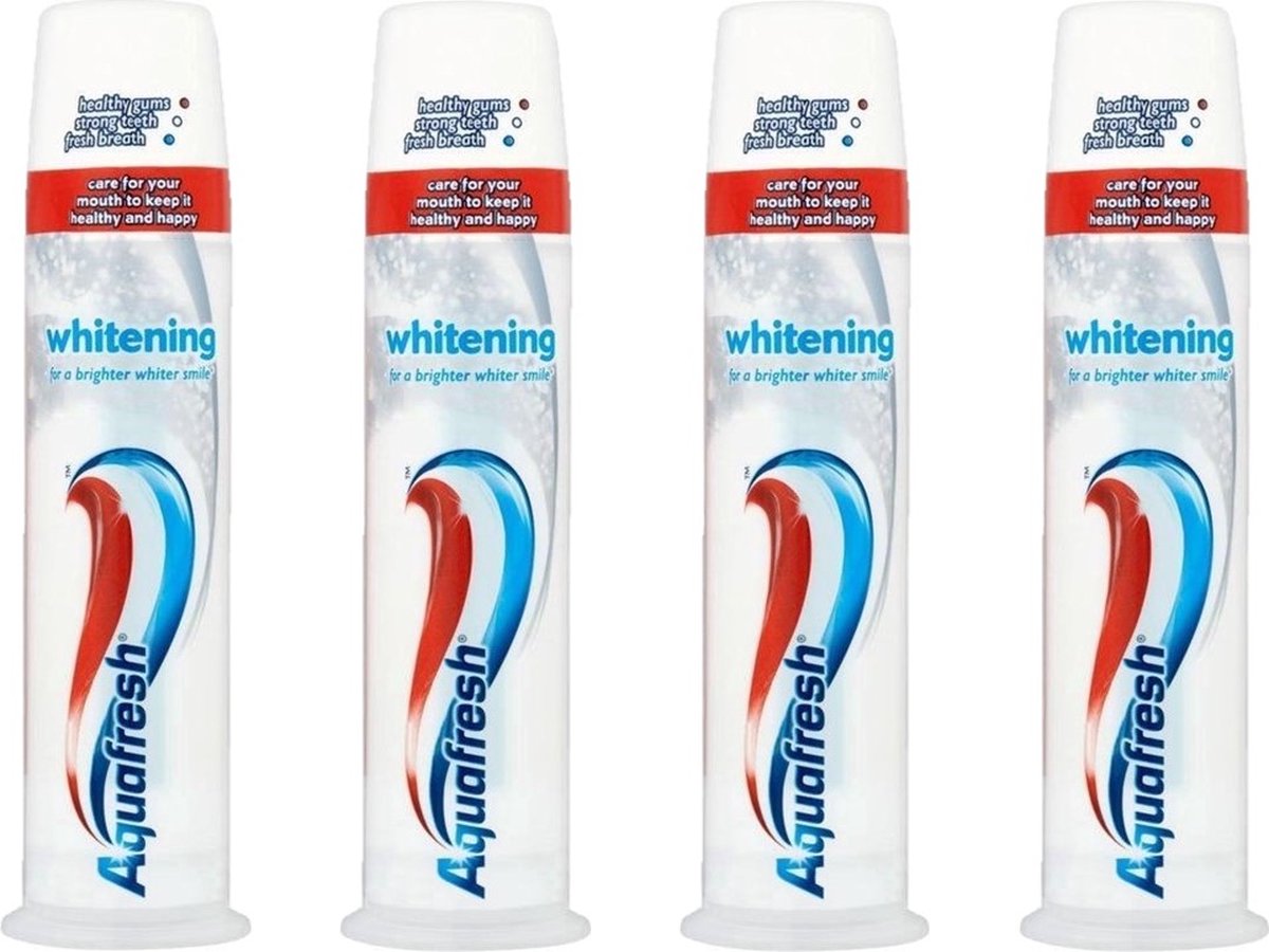 Aquafresh Tandpasta - Pompje Whitening - 4 x 100 ml | bol