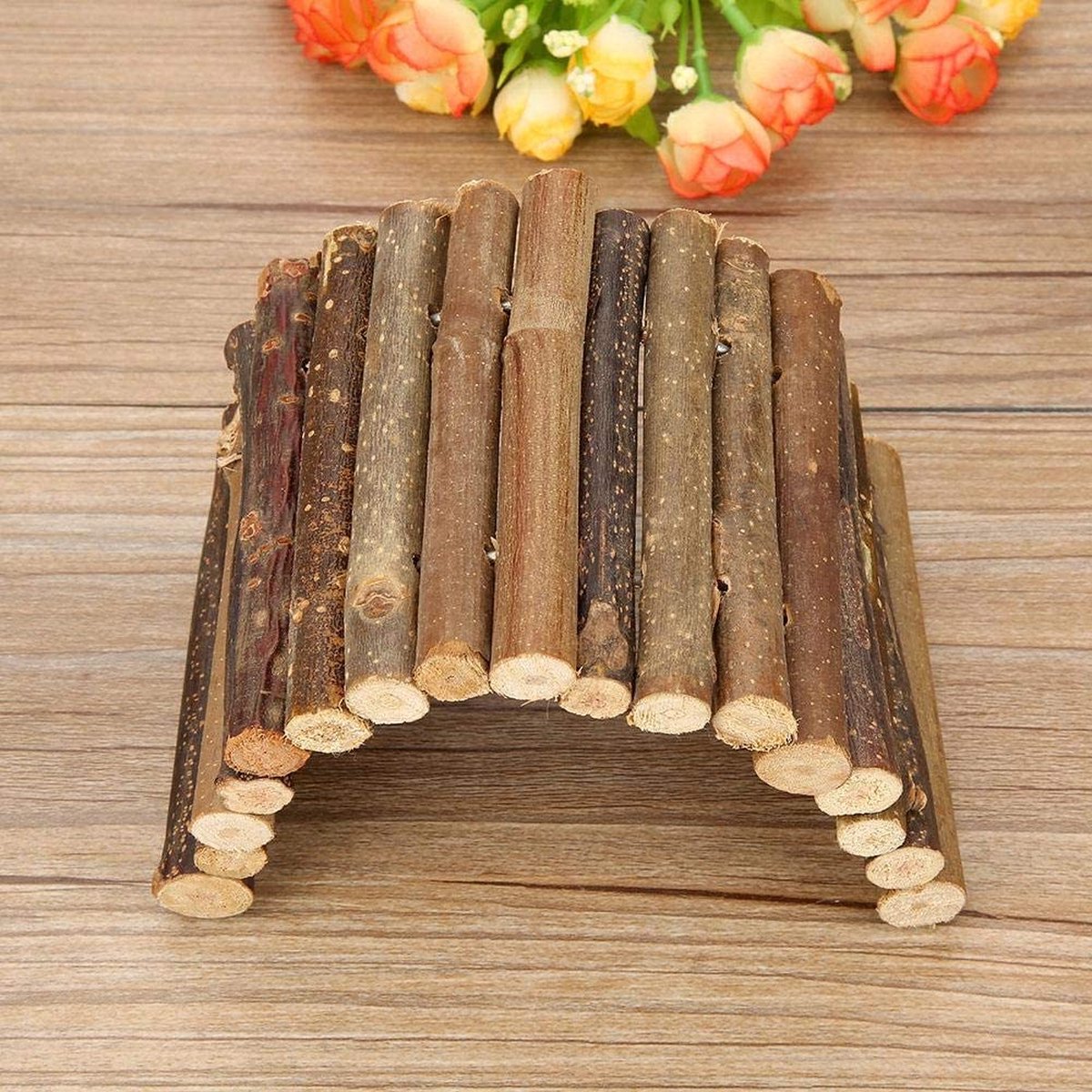 Hamster Pont Échelle en Bois Pont Petit Animal Osier Pont Rat Hamster ...